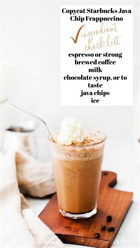 Copycat Starbucks Java Chip Frappuccino Coffee Drink Recipe Make Your