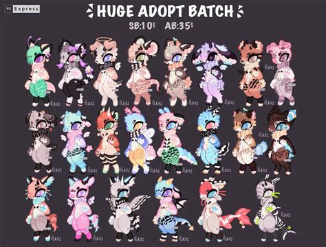 Huge adopt batch auction/BTA /Picklez base / Furry by Syuriix on DeviantArt