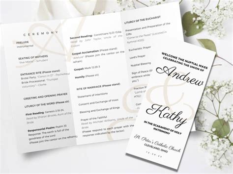 Catholic Wedding Ceremony Program Full Mass