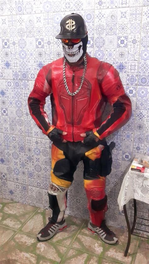 Biker Punk Leather Mask Goth Smoking