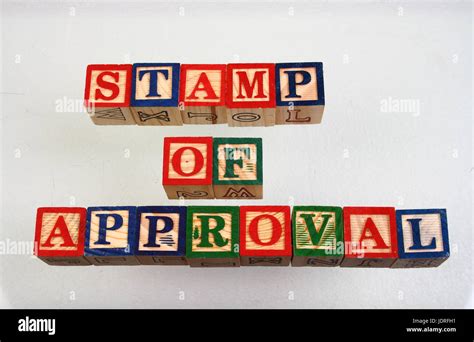 The Term Stamp Of Approval Displayed Visually On A White Background