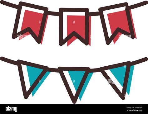 Colorful Party Flag Bunting Vector Stock Vector Image And Art Alamy