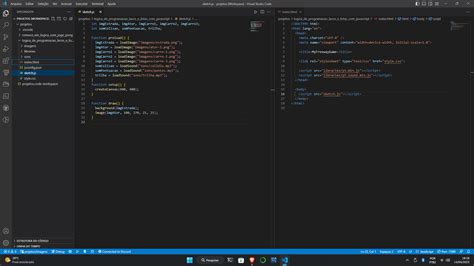 abrir projeto p5 js com live server via vscode lógica de programação