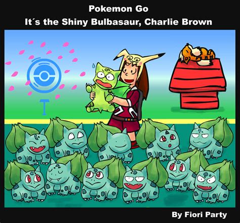 Comic Pokemon Go It Is The Shiny Bulbasaur Charlie Brown English