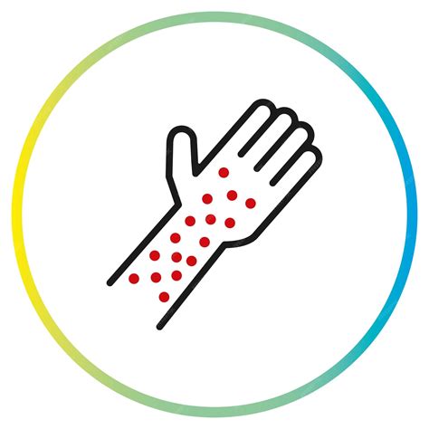 알레르기 반응 아이콘 두드러기 팔에 알레르기 프리미엄 벡터