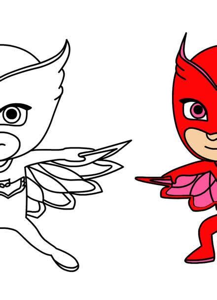 睡衣小英雄里头的猫头鹰女简笔画（流行11张） 简笔画图片大全