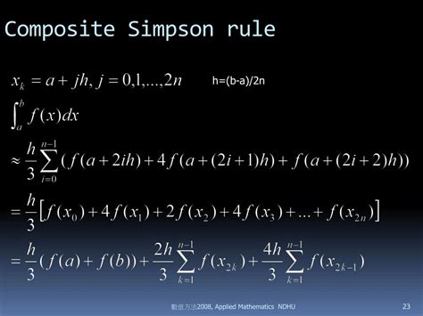 ppt simpson rule composite simpson rule powerpoint presentation free