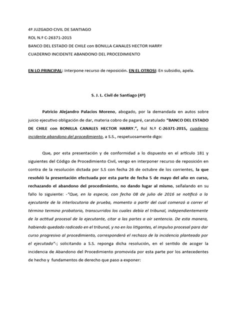 Reposicion Con Apelacion En Subsidio Pdf Procedimiento Civil