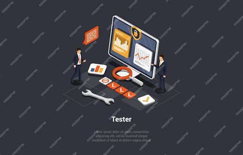 premium vector software testing and it professions developers team