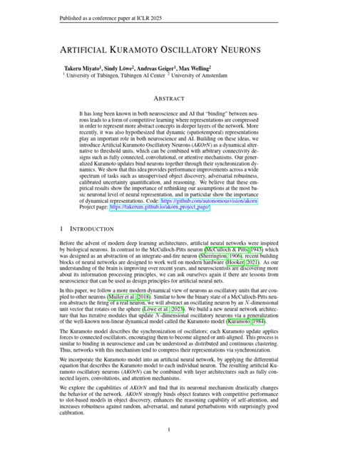 Artificial Nns Via Kuramoto Oscillators Pdf Synchronization Neural Oscillation