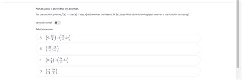 Solved No Calculator Is Allowed For This Question For The Chegg