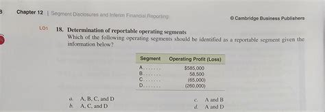 8 Determination Of Reportable Operating Segments