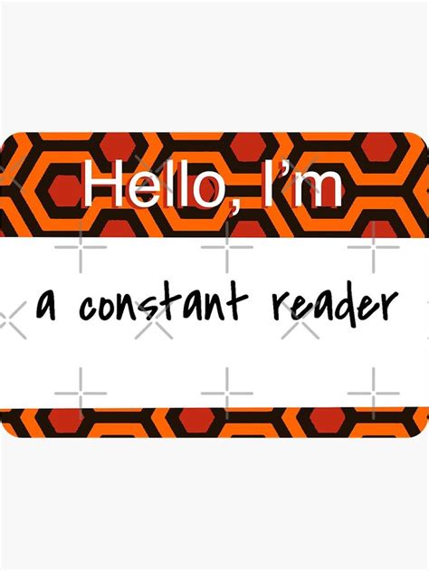 Constant Reader Name Tag