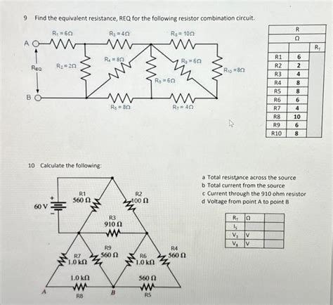 Solved 9 Find The Equivalent Resistance REQ For The Fol