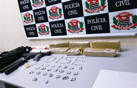 Homem é Preso Com 4 Quilos De Maconha Crack E Uma Submetralhadora Em