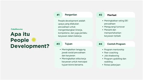 Apa Itu People Development Ini Tugas Tujuan Dan Contohnya Cake