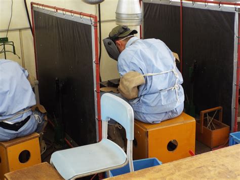 九州地区高校生溶接技術競技会の様子 溶接工作部 鹿児島県立曽於高等学校