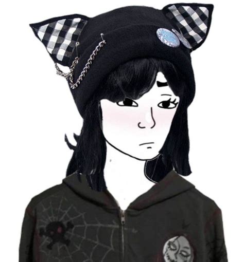 Cute Emo Cat Girl Gang Pop Culture Geek Stuff Sticker Kawaii