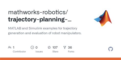 Github Mathworks Robotics Trajectory Planning Robot Manipulators