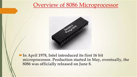 presentation on 8086 microprocessor pptx operating systems computer software and applications