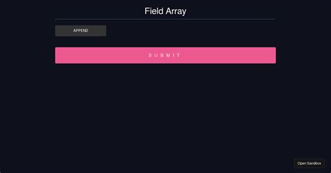 React Hook Form Usefieldarray Forked Codesandbox
