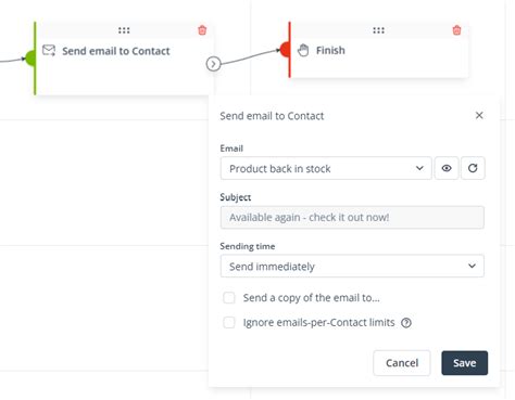 Workflow Event Product Is Back In Stock Support Salesmanago Customer Engagement Platform