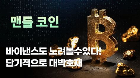맨틀 Mnt 코인ㅣ바이낸스도 노려볼수 있다 단기적으로 대박호재 Youtube