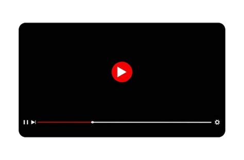 Moderne videoplayer designvorlage für web und mobile apps