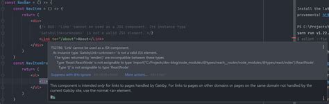 Type Declaration For Link Causes Type Check Error In IDE Gatsbyjs