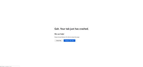 Gah Your Tab Just Has Crashed Single Tab By Foxyfox604 On Deviantart