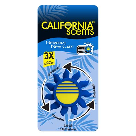 California Scents Novelty Sun Spinner Car Air Freshener Vent Clip