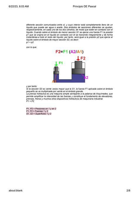 SOLUTION: Principio de pascal 1 - Studypool