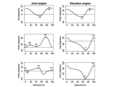 Parameters Collected For Lower Limb Joint And Elevation Angles Analyses