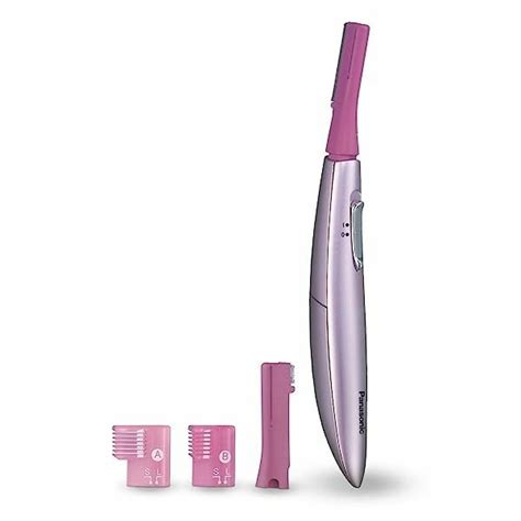 Panasonic 여성용 안면 털 제거기 및 회전 헤드가 있는 눈썹 트리머 얼굴용 부드러운 블레이드 2개와 트림 부착 2개