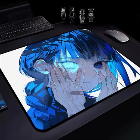 45x40cm E Sports Gaming Mouse Pad Balance Mousepad Gamer Blue Anime