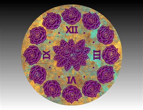 Clock Vector File For V Carving Files For Cnc Ai Eps Dxf Etsy