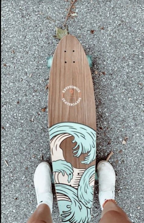 Beach hair don't care🌊 in 2025 | Longboard design, Painted skateboard, Skateboard design