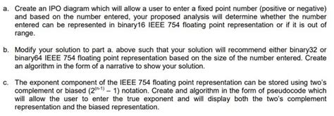 Solved A Create An Ipo Diagram Which Will Allow A User To