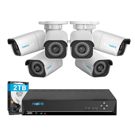Reolink 4k Security Camera System Nvr Recorder With 2tb Hdd For 24 7 Recording Rlk8 800b6 Hard