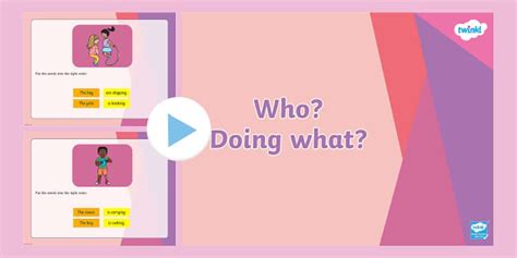 Who Doing What Colourful Semantics Powerpoint Twinkl