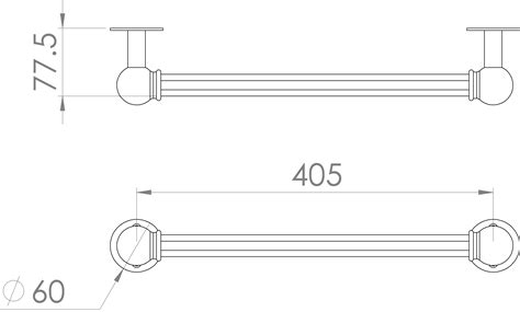 CROMWELL Cm Towel Rail Chrome