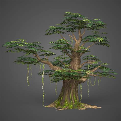 D Model Ready Realistic Tree Games Turbosquid