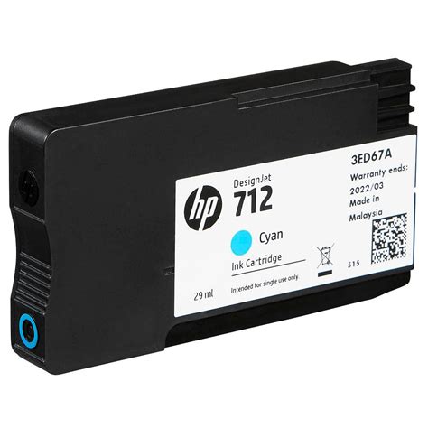 HP 712 / 3ED67A 3ED68A 3ED69A 3ED70A Tinten Multipack CMYK (5er Set)