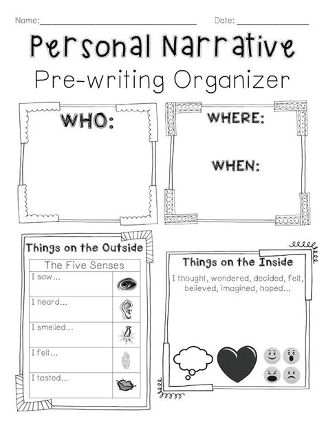Narrative Graphic Organizer 2nd Grade