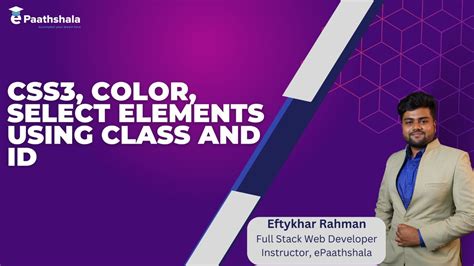 21 Css3 Color Select Elements Using Class And Id Youtube