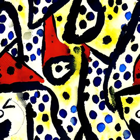 Polka Dot Pattern With Picasso Art · Creative Fabrica