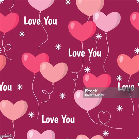 Vetores De Teste Padrão Sem Emenda Do Dia Do Valentim Com Balões Da