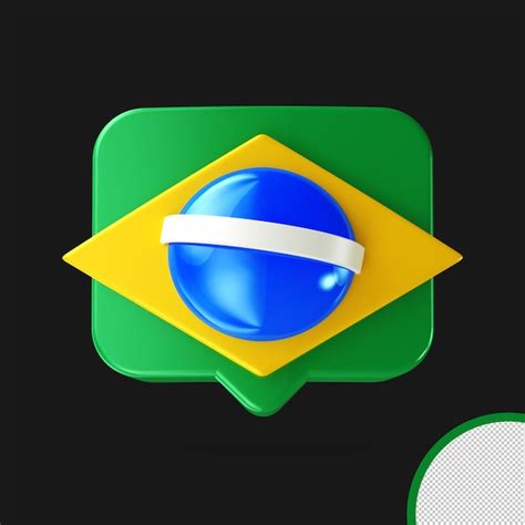 7 De Setembro ícone 3d Dia Da Independência Do Brasil Psd Premium
