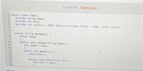 Solved 125 Lab Winning Team Classes Given Main Define