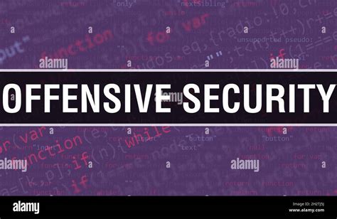 Offensive Security Concept With Random Parts Of Program Code Offensive